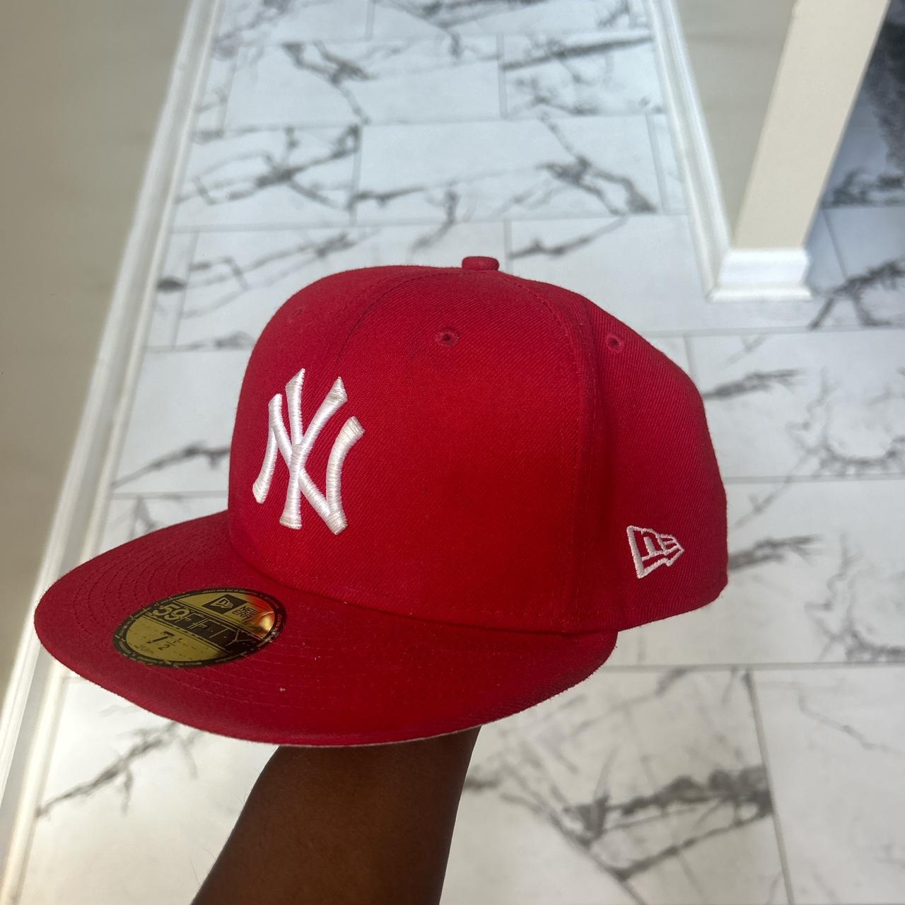 Red NY Hat - Depop