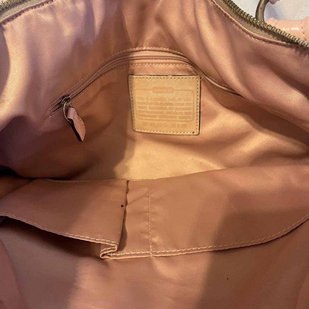 Coach 18979 Poppy Signature Tan and Pink Tote Has a... - Depop