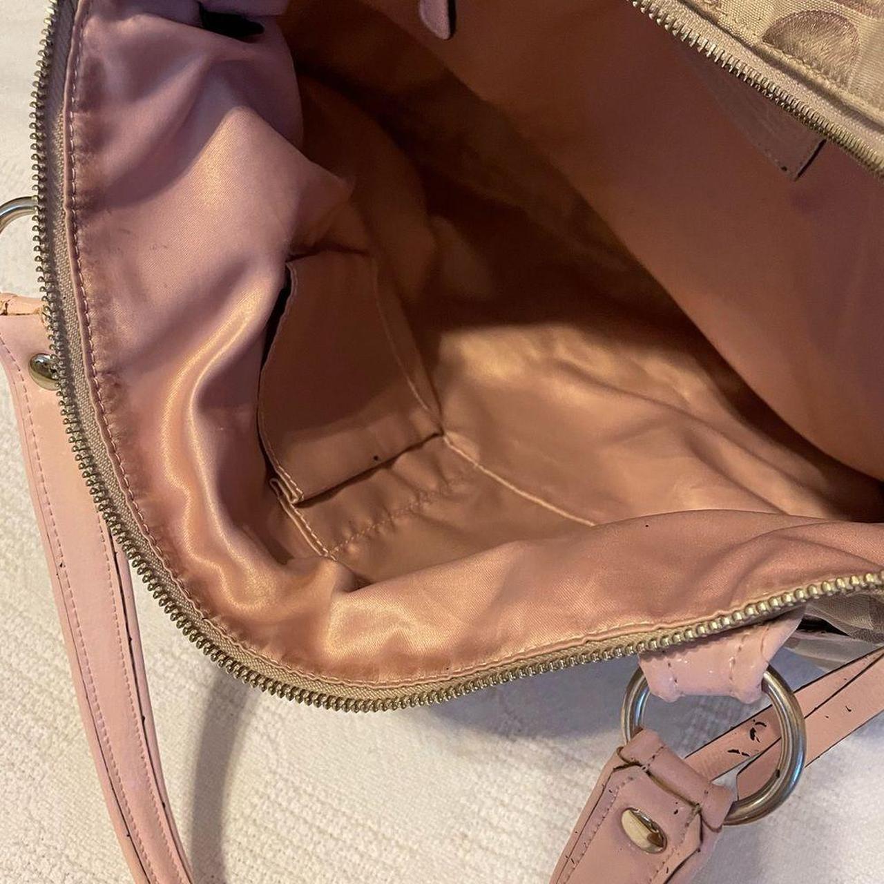 Coach 18979 Poppy Signature Tan and Pink Tote Has a... - Depop