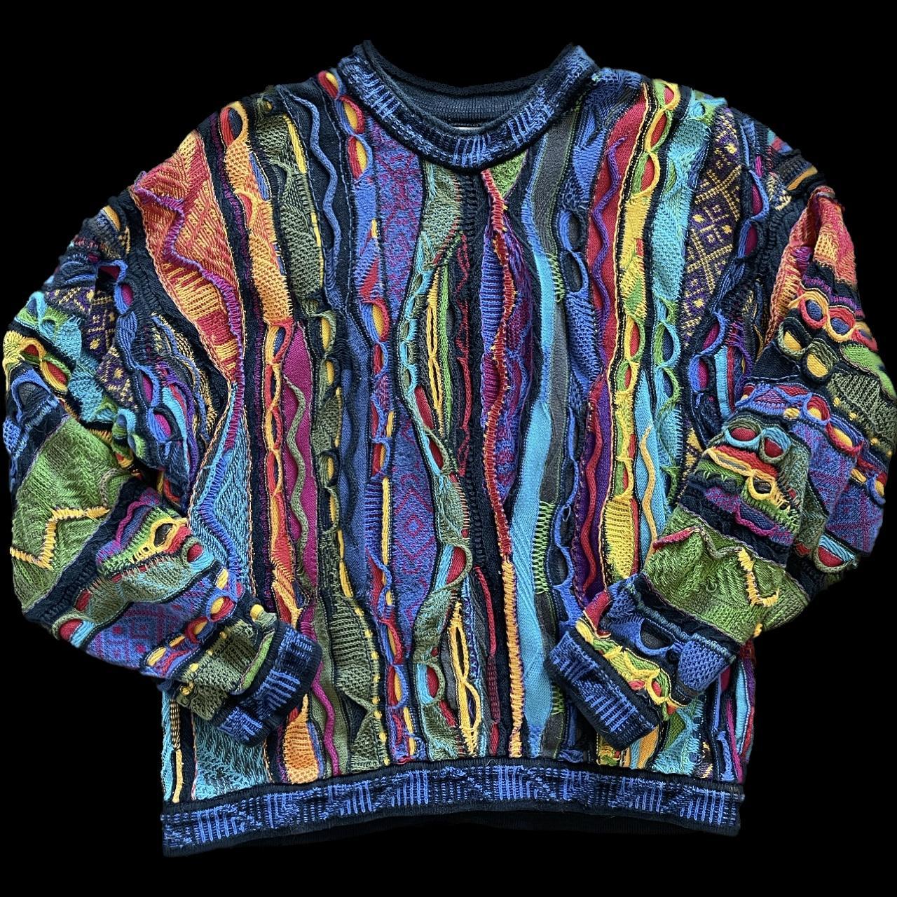 Coogi multi-coloured knit sweater knitwear #Coogi... - Depop