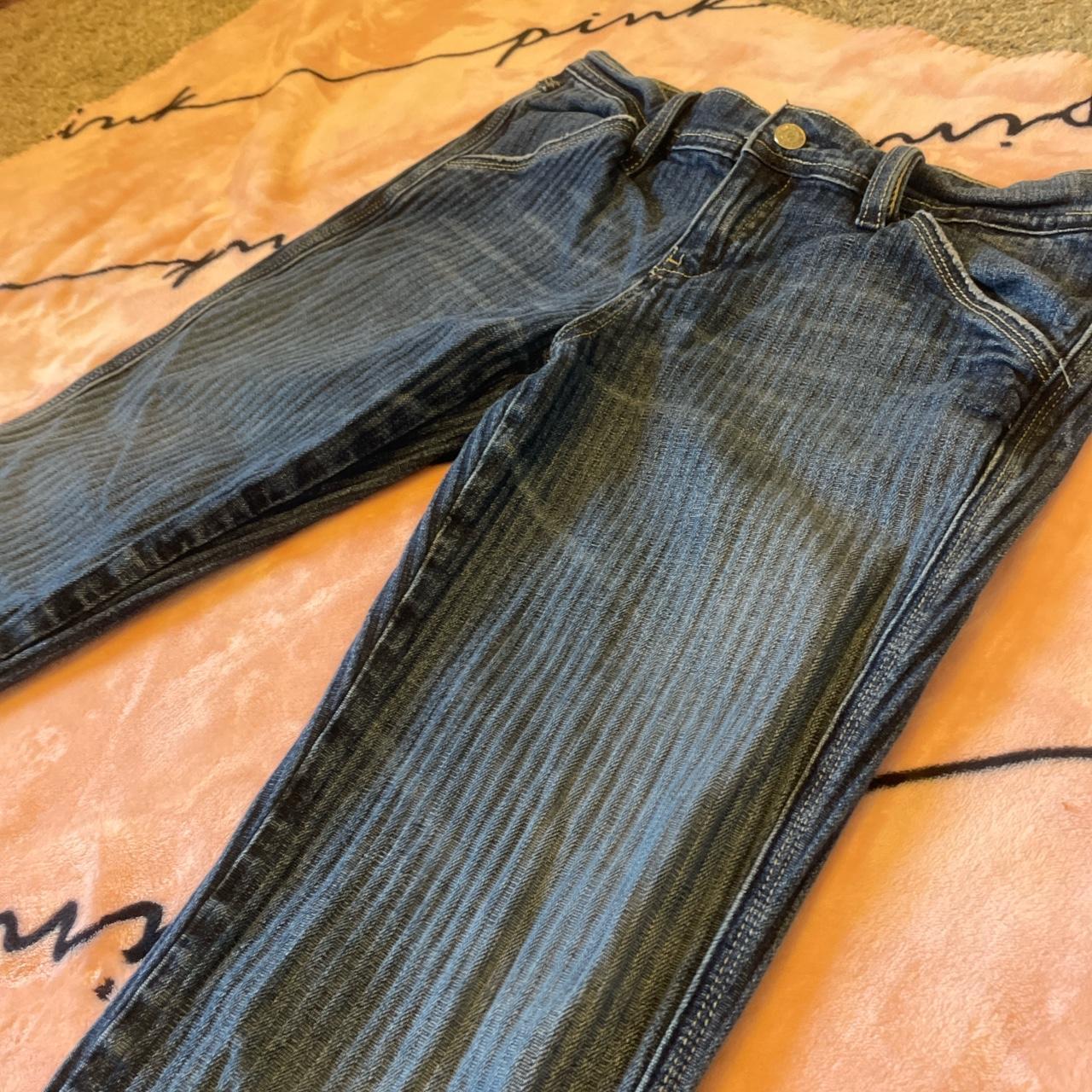 Women’s Vintage Low Rise Flared Pin Stripped Y2K... | Depop