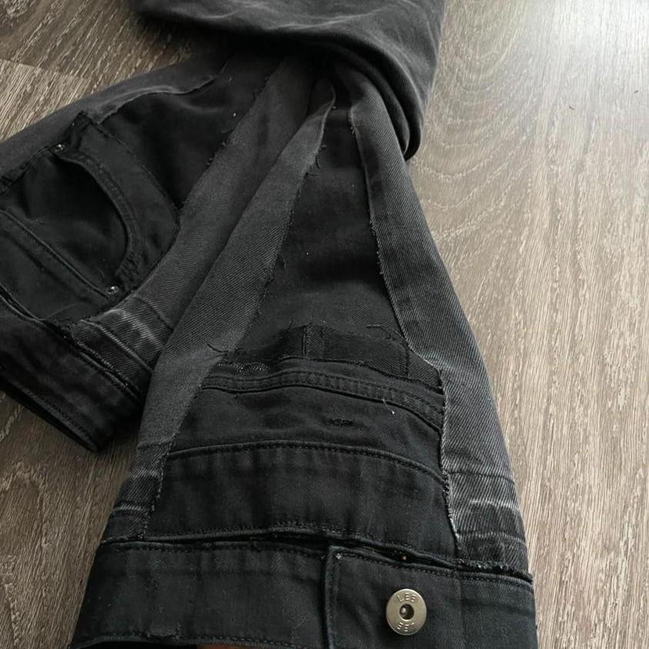 Triple Layer Leg Custom Jeans with waist attached to... - Depop