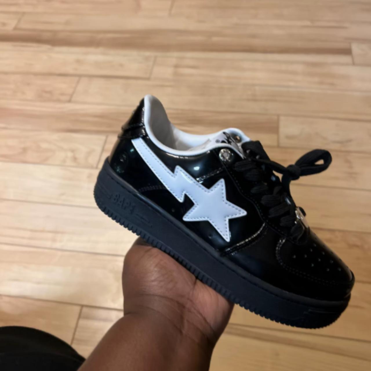 Brand new never worn Black and white Bapestas Any size | Depop