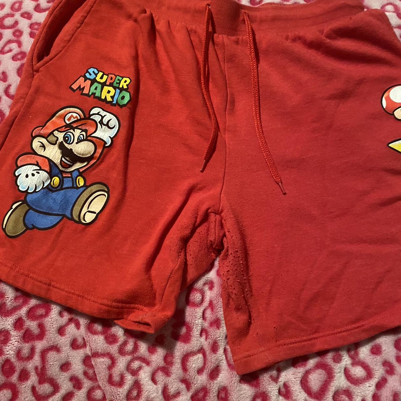 Super Mario red shorts - stretchy - design is a... - Depop