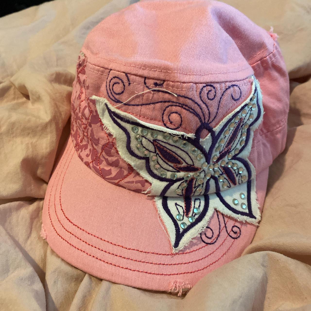 Pink y2K inspired hat - Depop