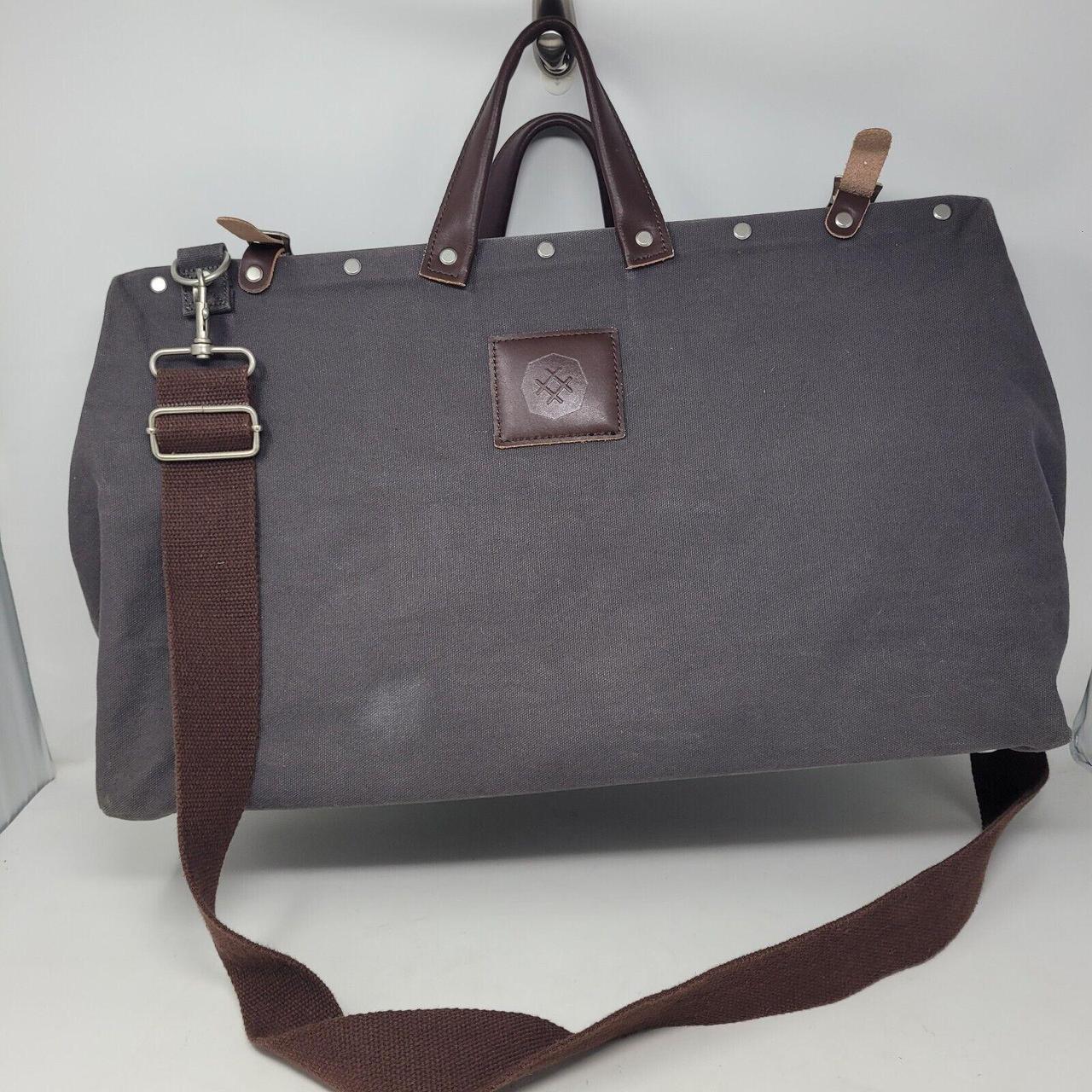 Line of Trade Men's Leather Canvas Weekender or Tool... - Depop