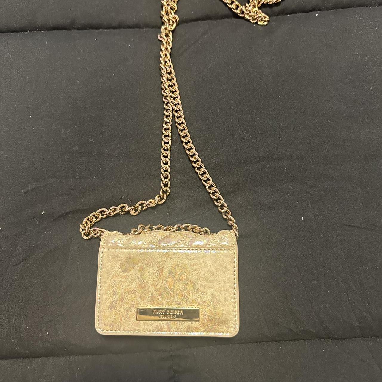 Mini Kurt Geiger gold with white and pink glitter... - Depop
