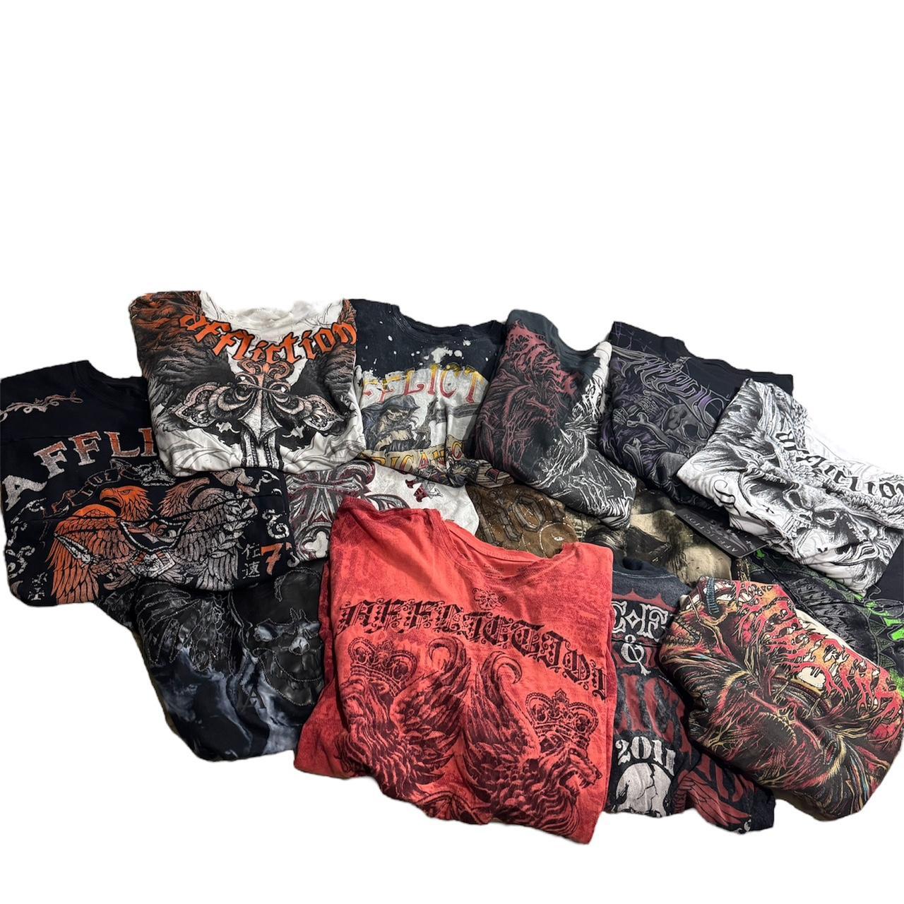 AFFLICTION LOT OF 8 SHIRTS, all different vintage... | Depop