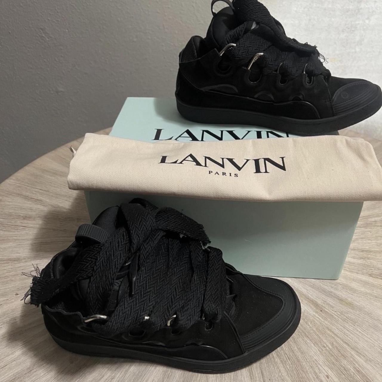 Black Lanvin trainers with a streetwear vibe #Lanvin... | Depop