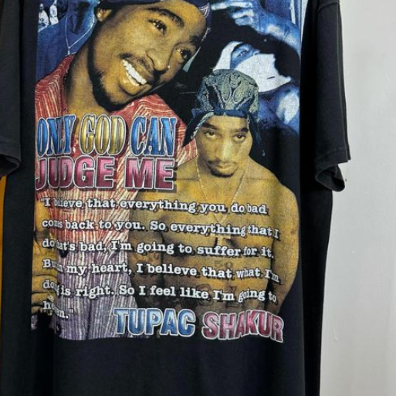 90s Tupac Vintage Rap shirt 2 sided Item is in... - Depop