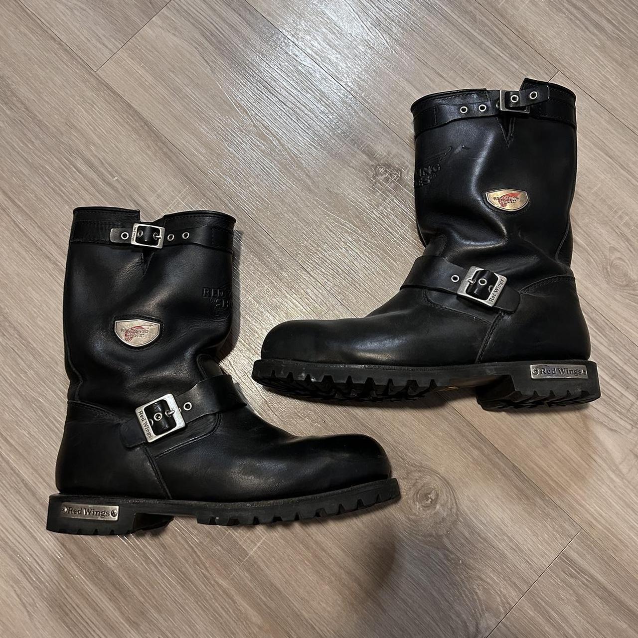 Red Wing 988 Engineer Steel Toe Boots Size 11.5 NO... - Depop