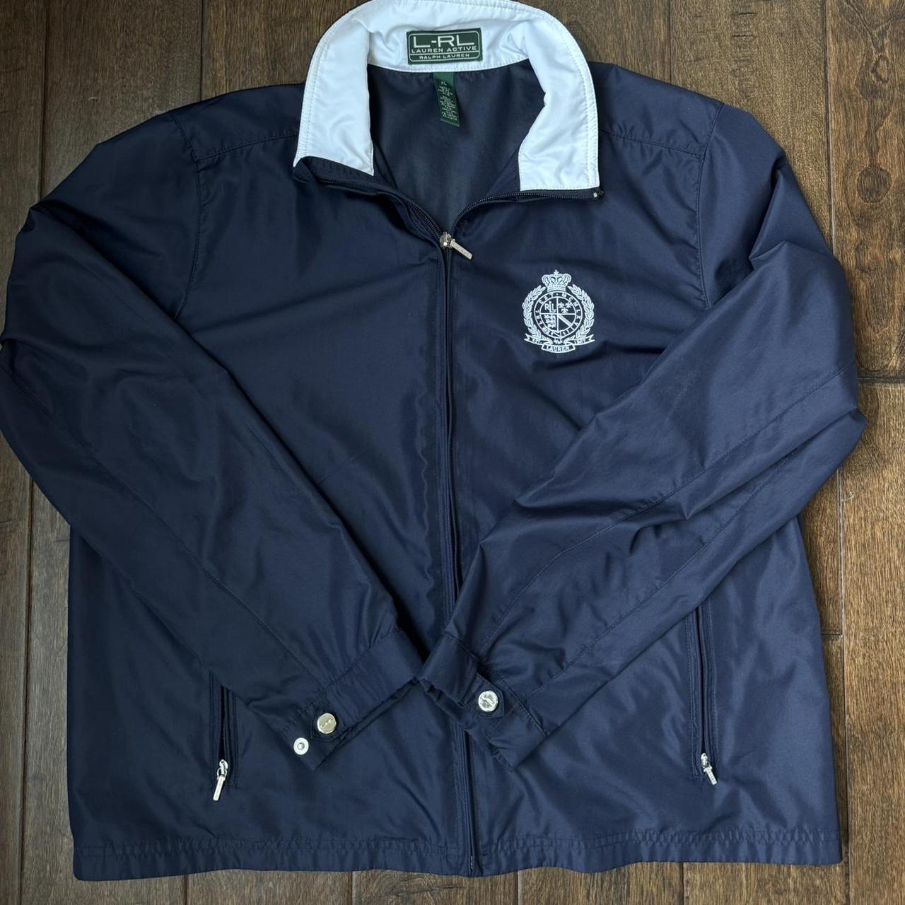 Polo Ralph Lauren Navy Blue White Jacket •Size... - Depop