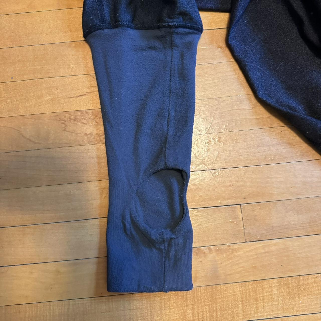 Lululemon Yoga Pants With Feet Dark Greylighter Depop