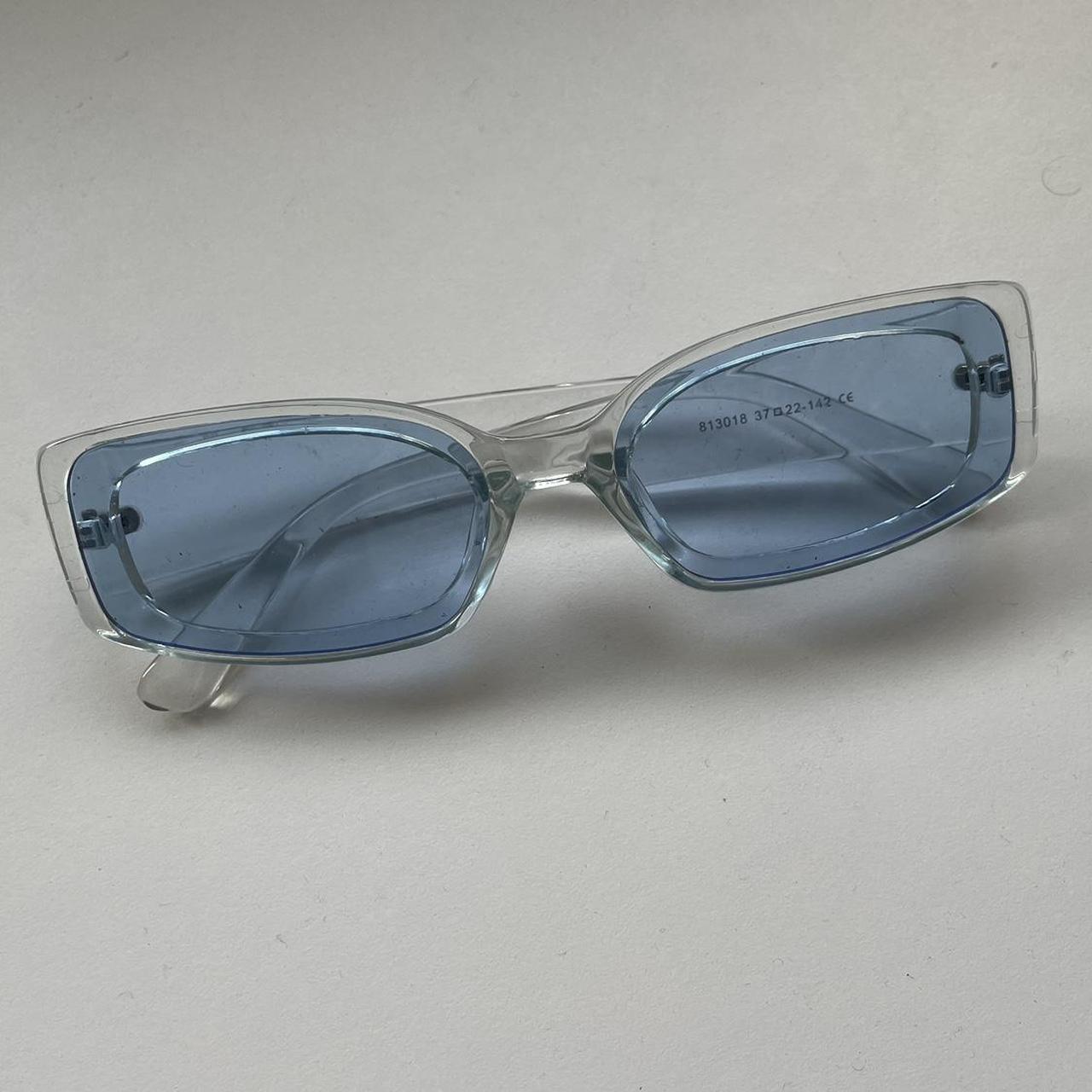 baby blue y2k raver sunglasses britney core - Depop