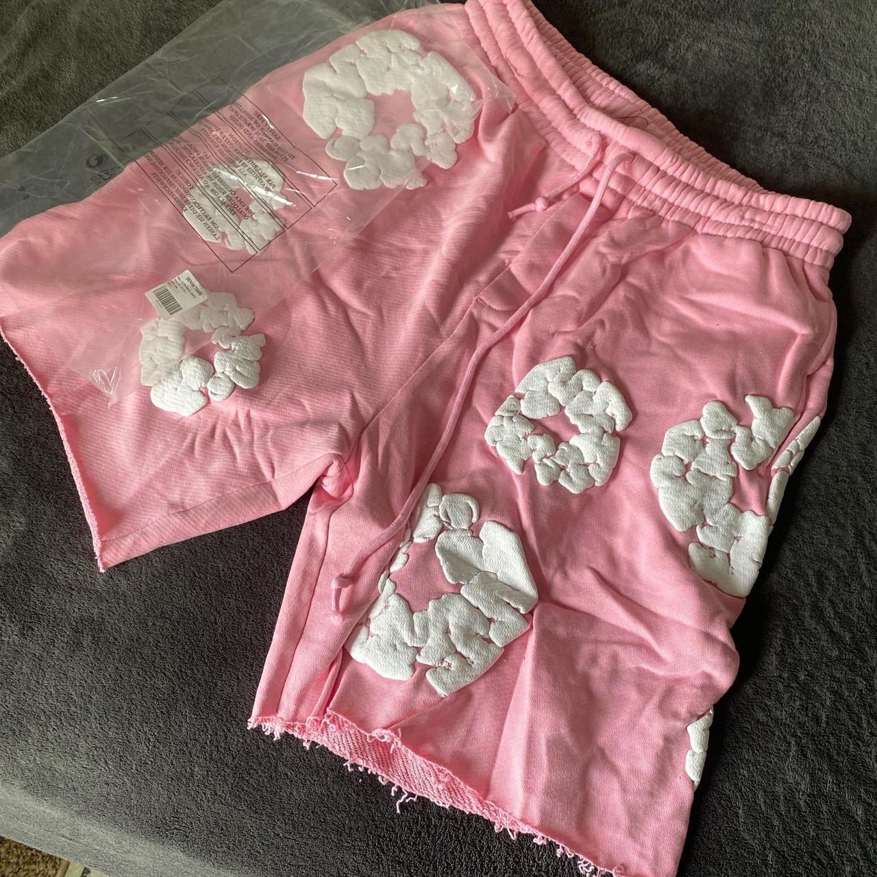 Brand New Denim Tear Shorts Color Pink For Any... - Depop