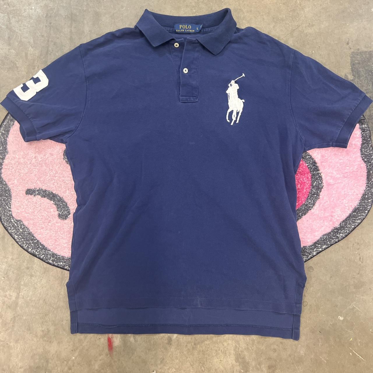 y2k chief keef navy blue polo from ralph lauren,... - Depop