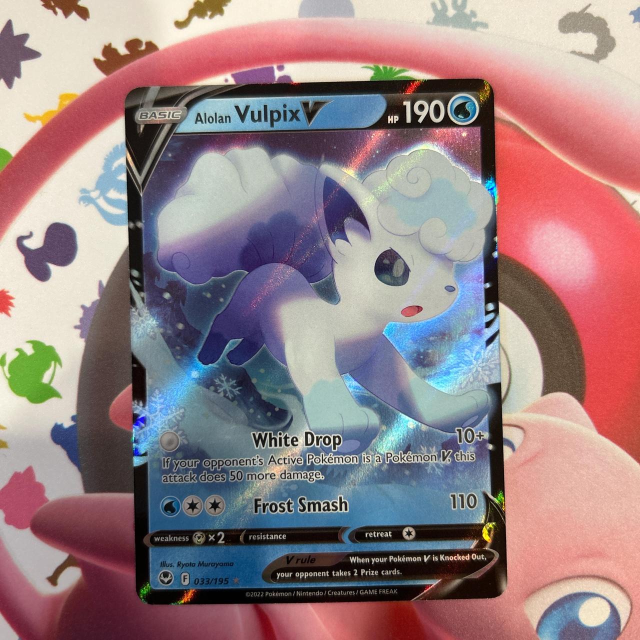 Alolan Vulpix V Mint Will come with sleeve and top... - Depop