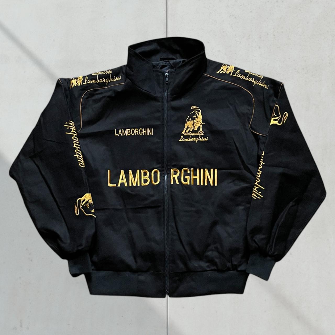 Unisex Lamborghini Vintage Embroidered Racing Jacket... - Depop