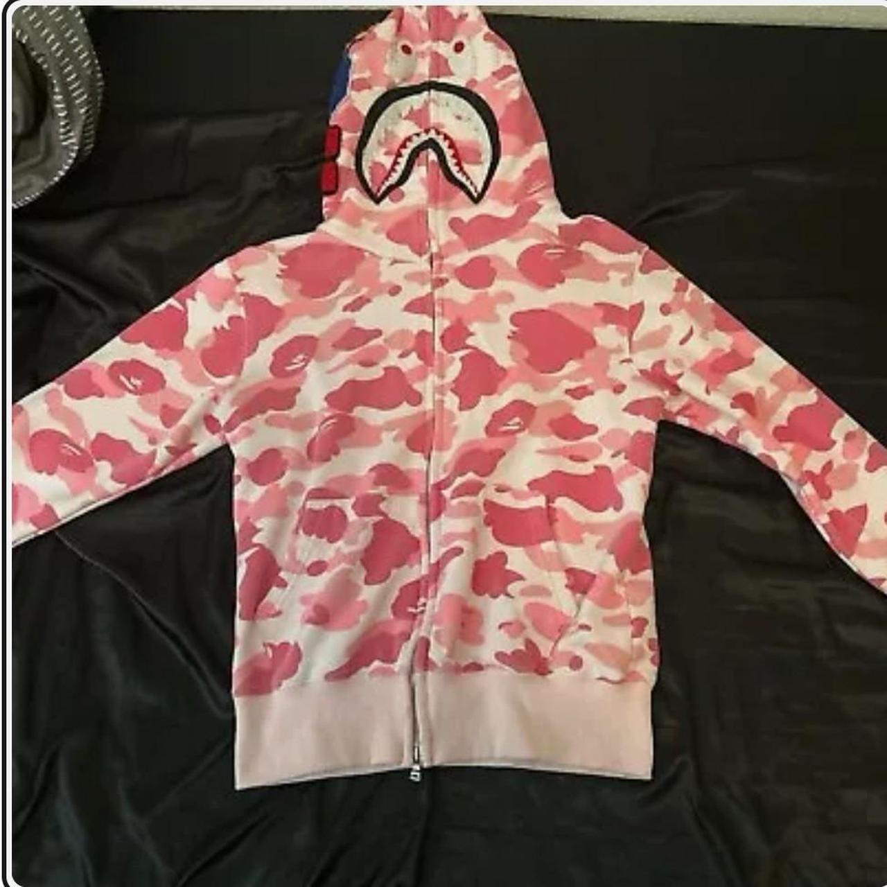 Pink bape zip up - Depop