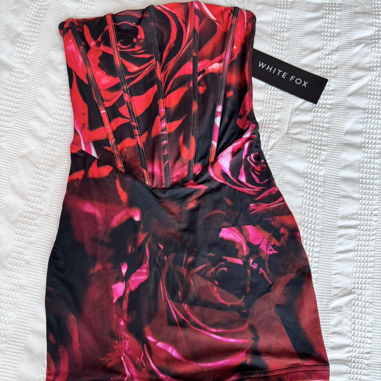 White Fox red and black corset dress Brand new,... - Depop