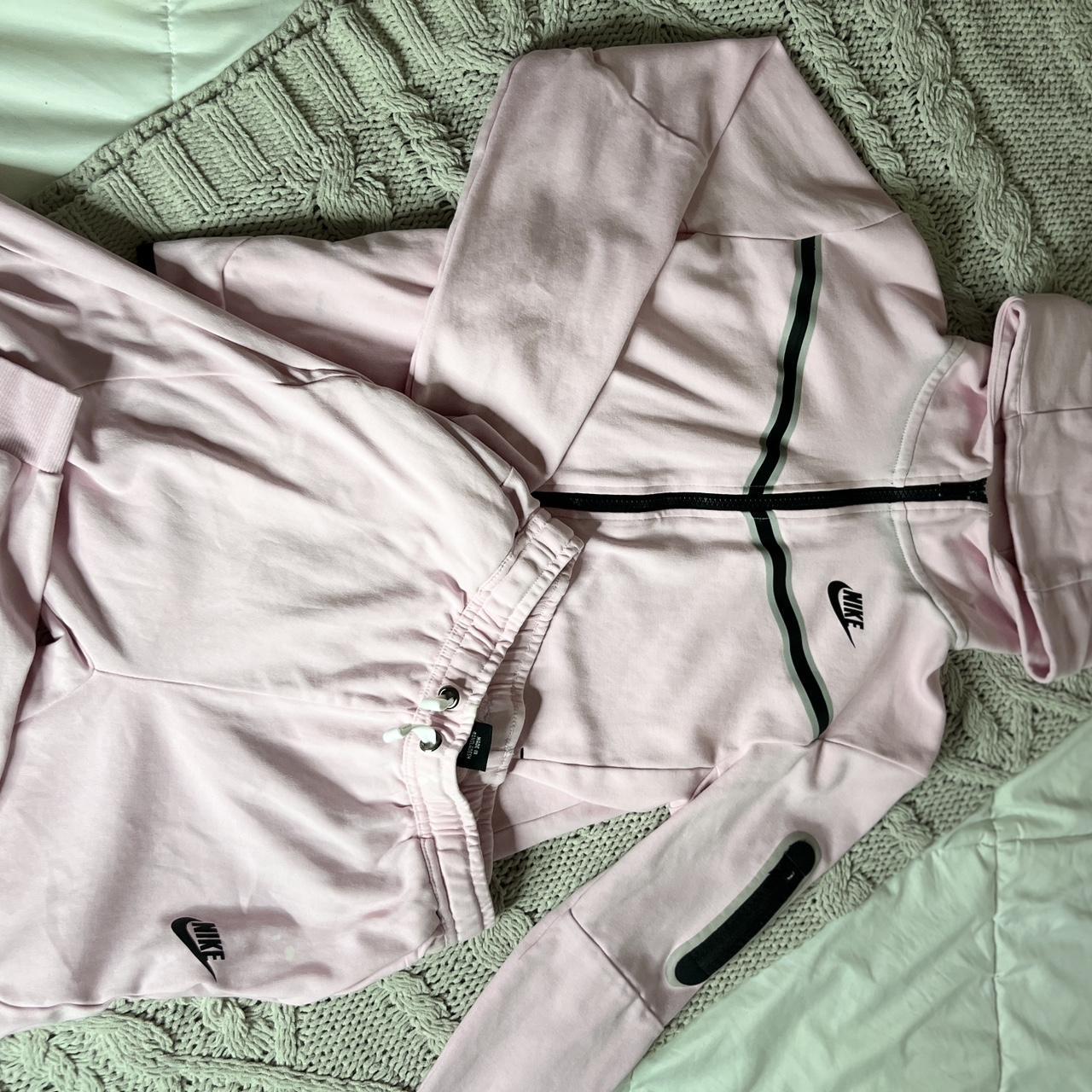 pink limited addition nike tech set. ( a few stains... - Depop