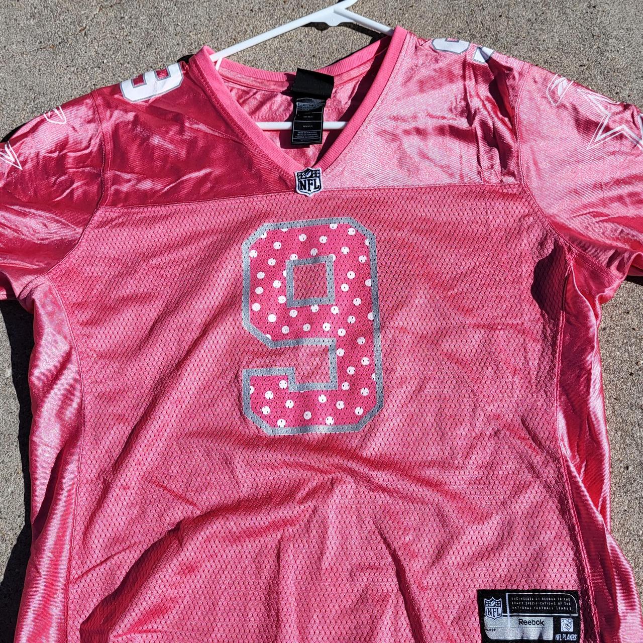 NFL team apparel jersey reebok. Pink cowboys. Romo... - Depop
