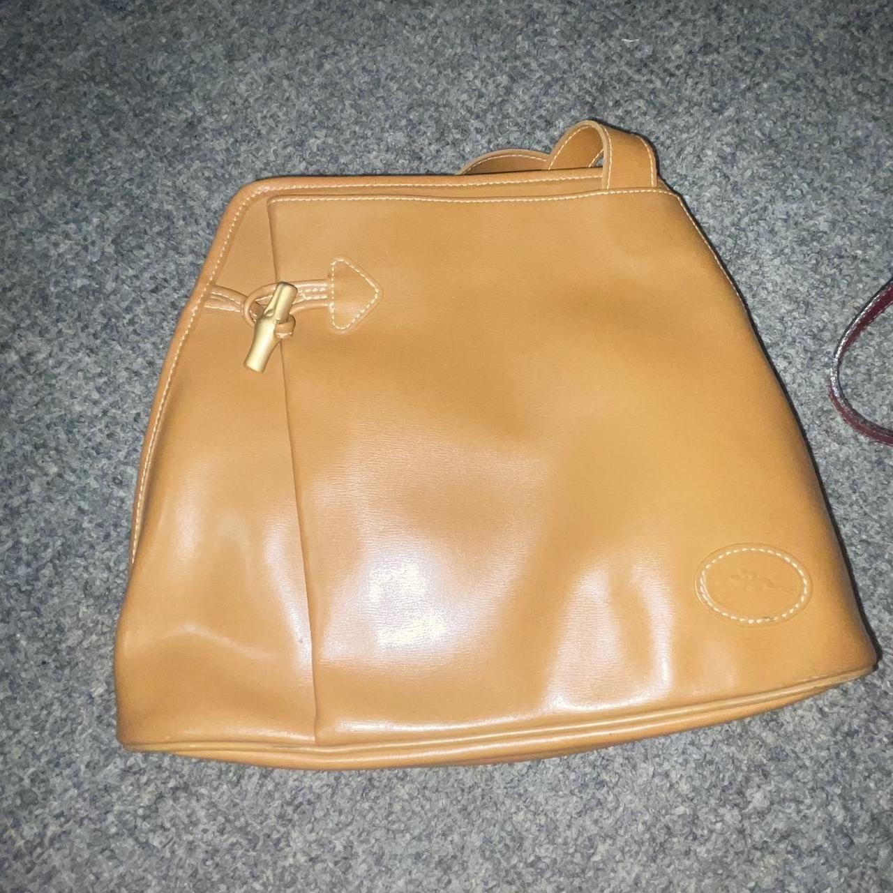Longchamp Leather Crossbody Bag Est. Retail Price of... - Depop