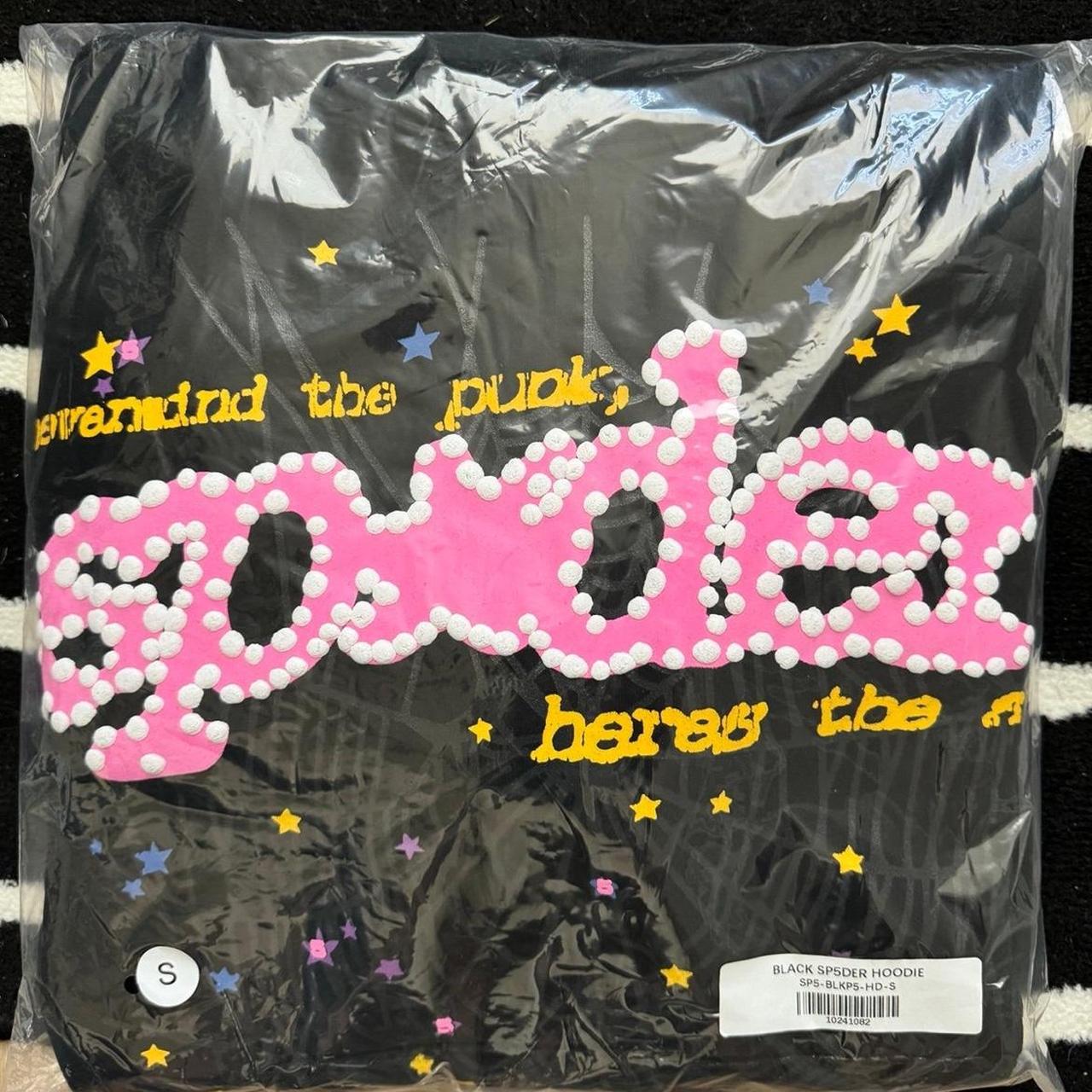 Black And Pink Spider Hoodie Super Comfy Depop