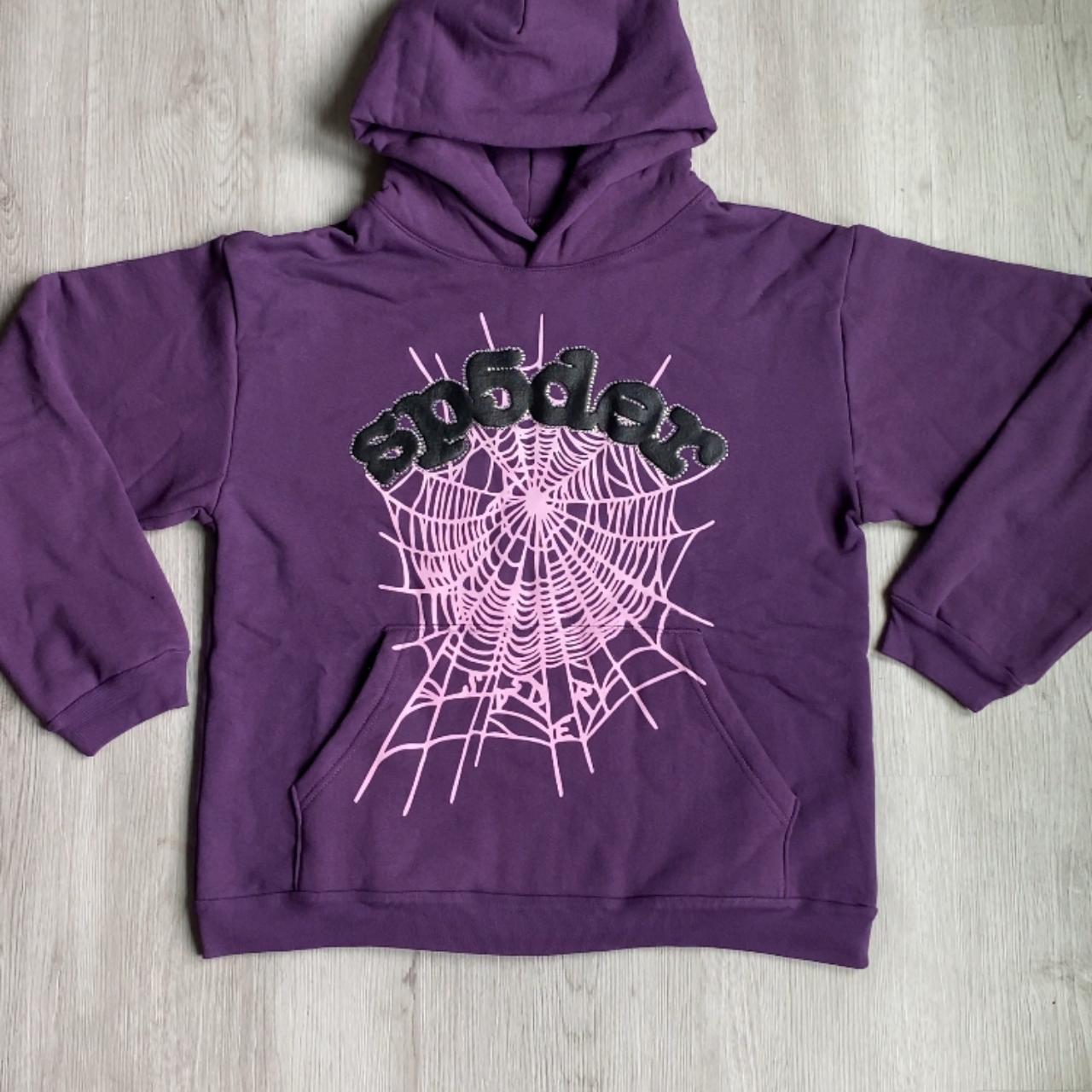 Sp5der Web Hoodie 'Grape' Size Large More styles... - Depop