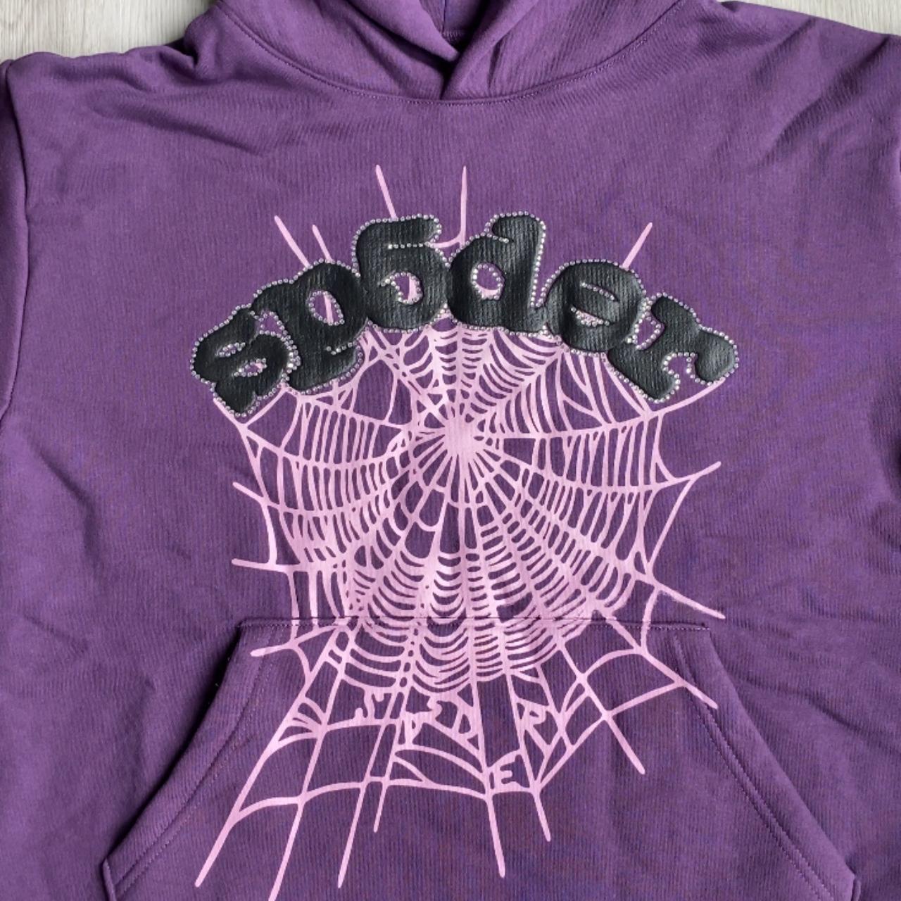 Sp5der Web Hoodie 'Grape' Size Large More styles... - Depop