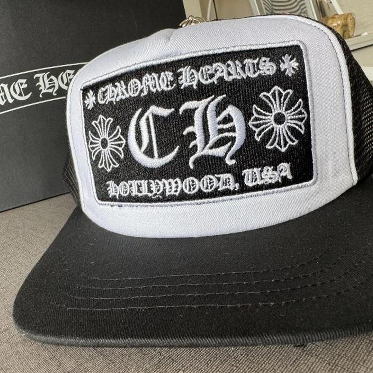 Black and white chrome hearts hat (open to offers) - Depop