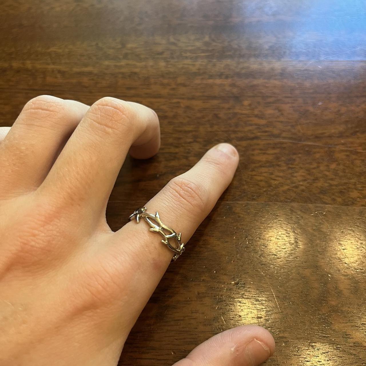 Adjustable thorn/bramble ring. Steel, any size.... - Depop