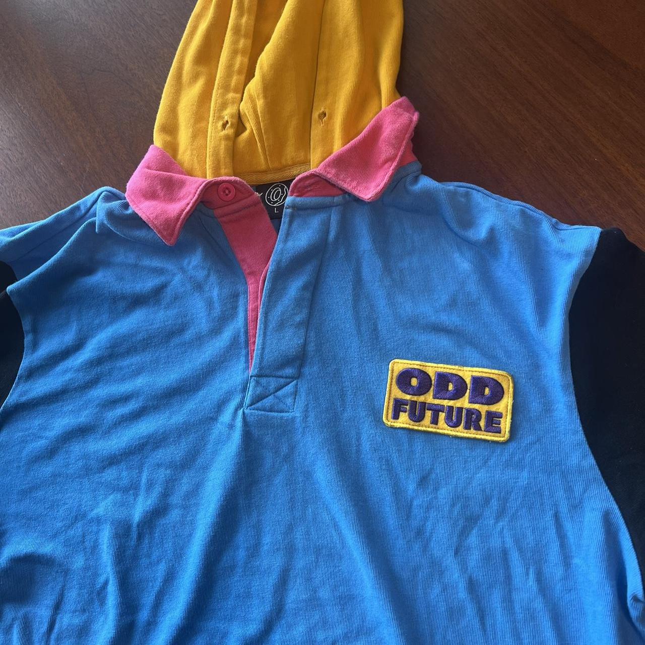 Odd Future multicolor men’s hooded long sleeve shirt... - Depop