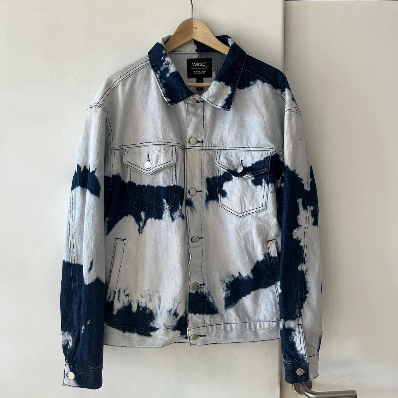 WESC tie dye denim jacket Men’s M / Ladies L Good... - Depop