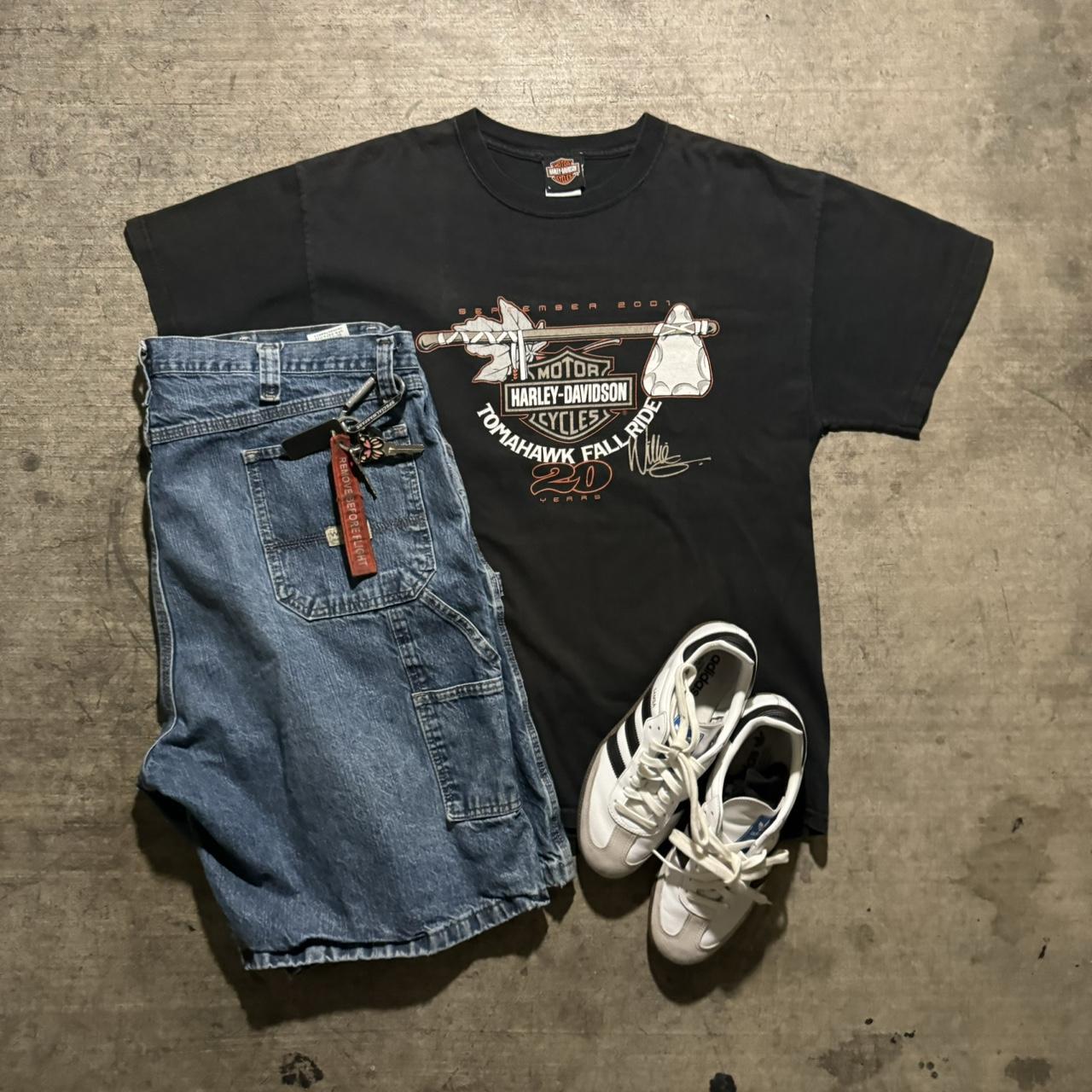 Harley Davidson “Tomahawk Fallride” tee Size L Cool... - Depop