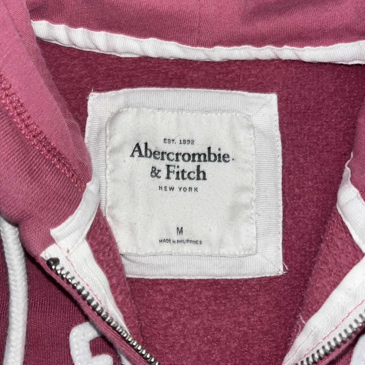 vintage 2000s pink abercrombie & fitch zip up... - Depop