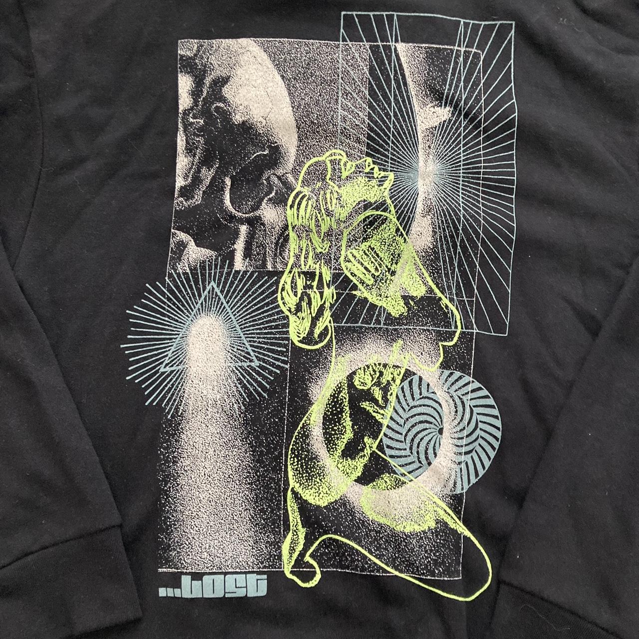 lost brand black hoodie with out of this world... - Depop