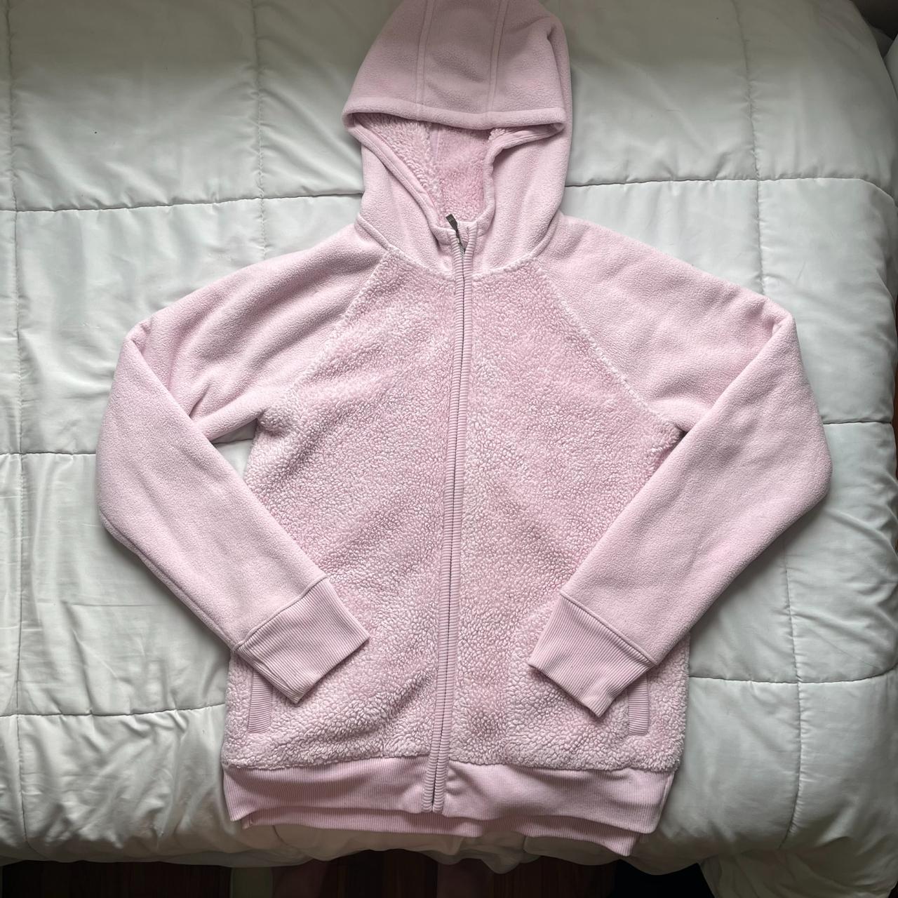 Girls 14/16 Pink Fleece (Barely Worn) Zip-Up w/... - Depop