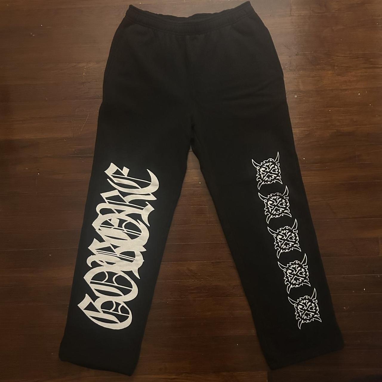 Large Ken Carson Chaos Tour Merch Sweatpants - Depop