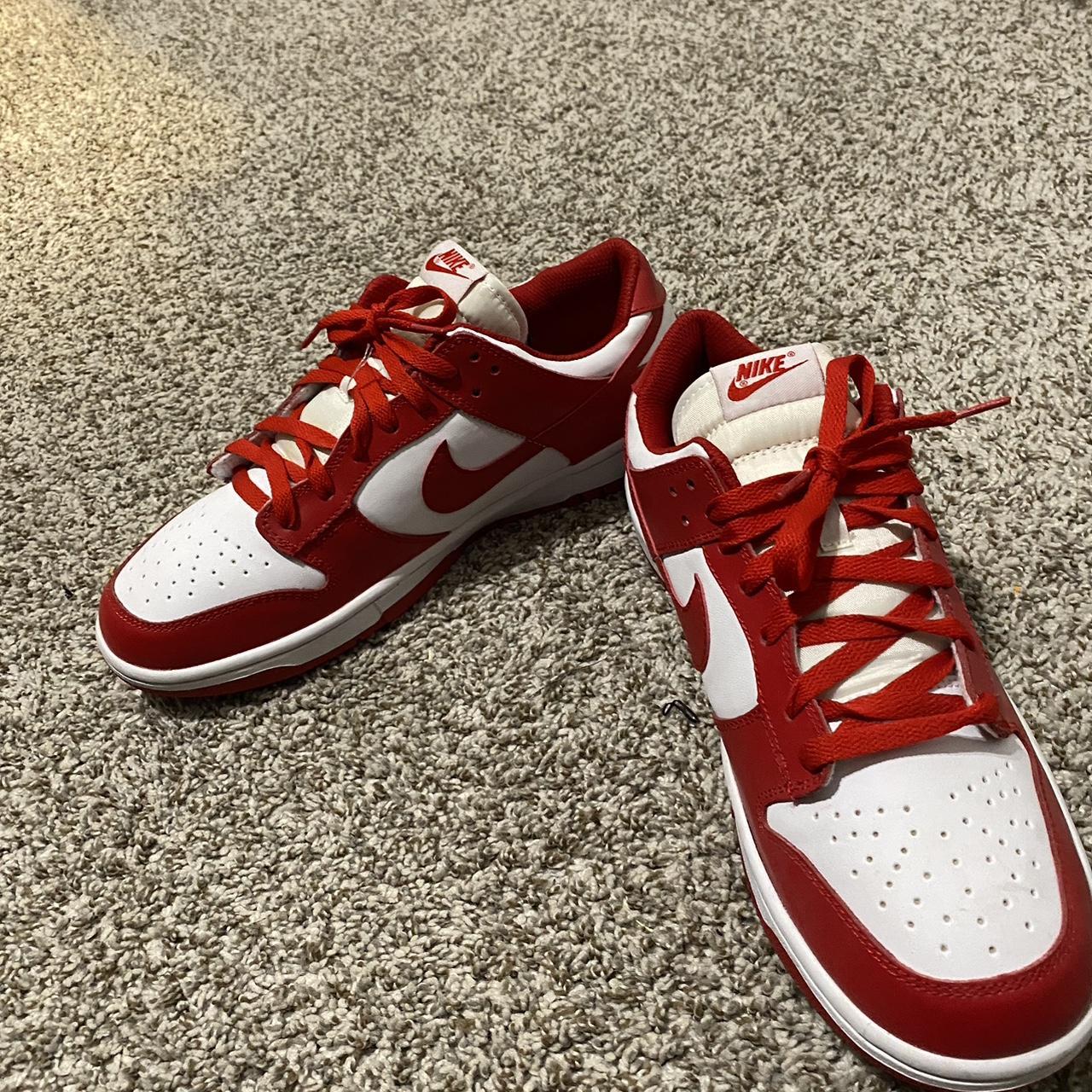Red Nike Dunks - Depop