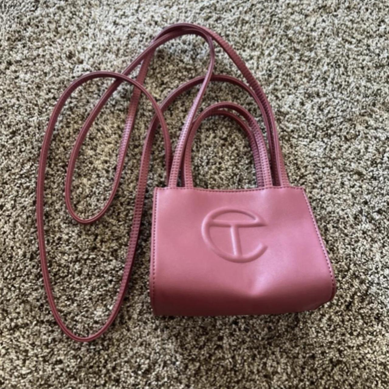 Pink small Telfar shopping bag Worn 1x , no org... - Depop