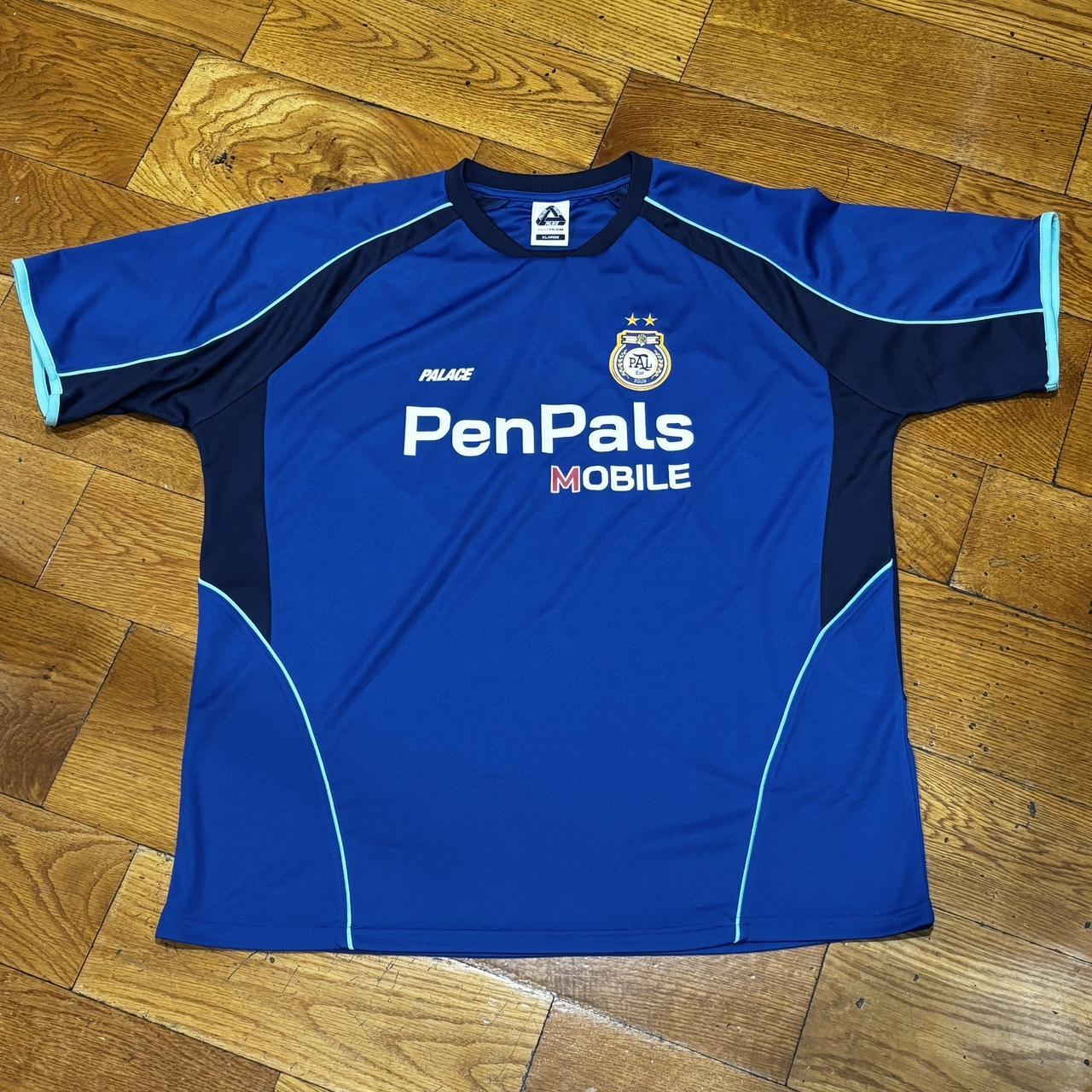 palace “pen pals” soccer jersey. size xL, fits tts.... - Depop