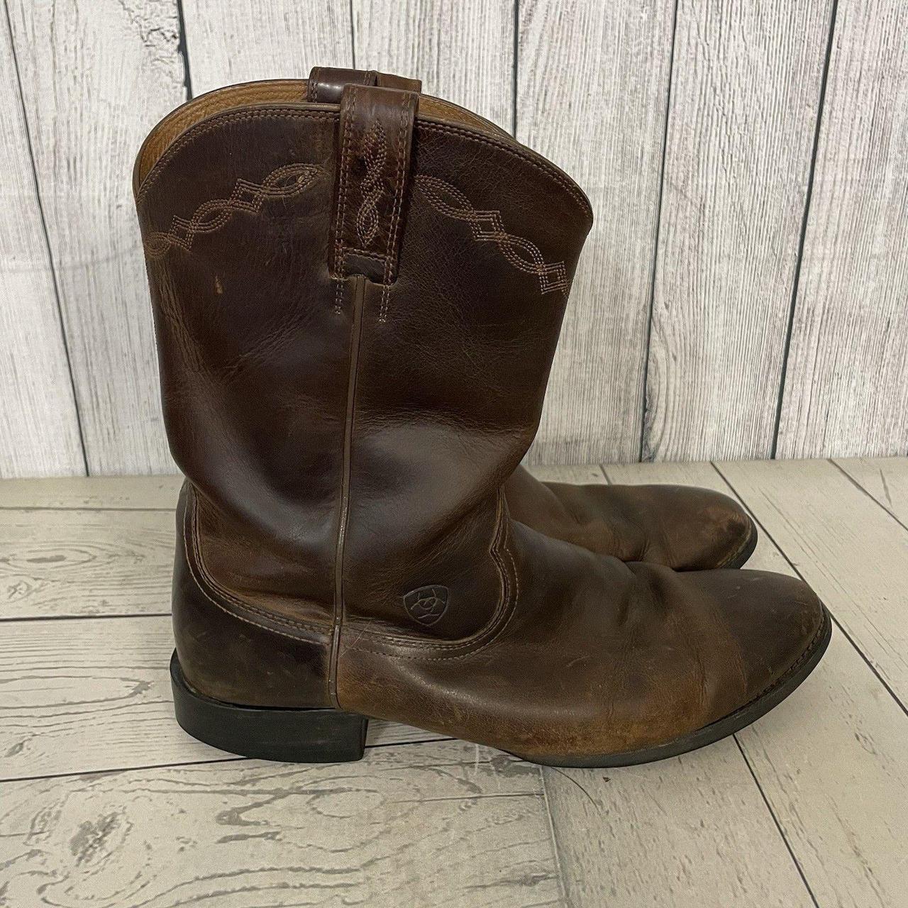 Ariat Heritage Roper Round Toe Cowboy Mens Boots... | Depop