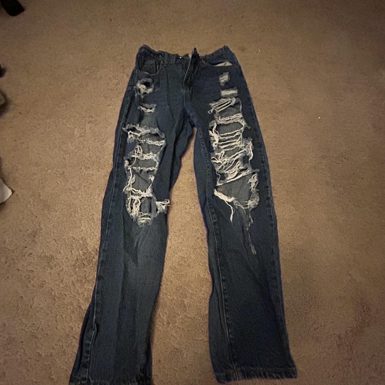 Size small ripped jeans worn but no imperfections - Depop