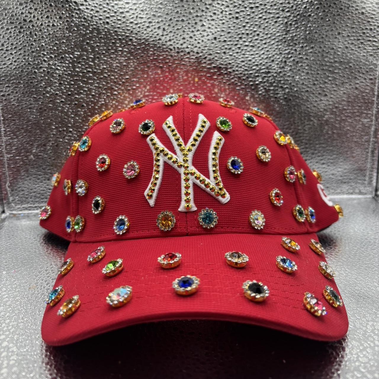 Red New York Yankees diamond baseball cap #Yankees... | Depop
