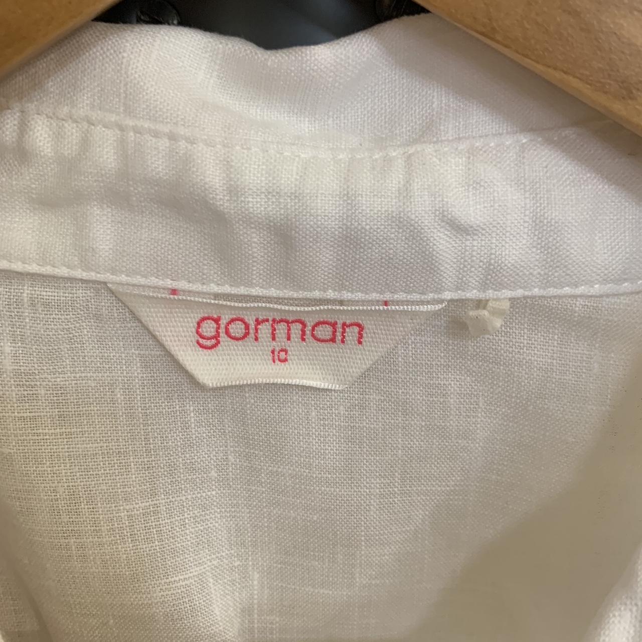 Gorman white linen cropped shirt Size 10. Puffed... - Depop