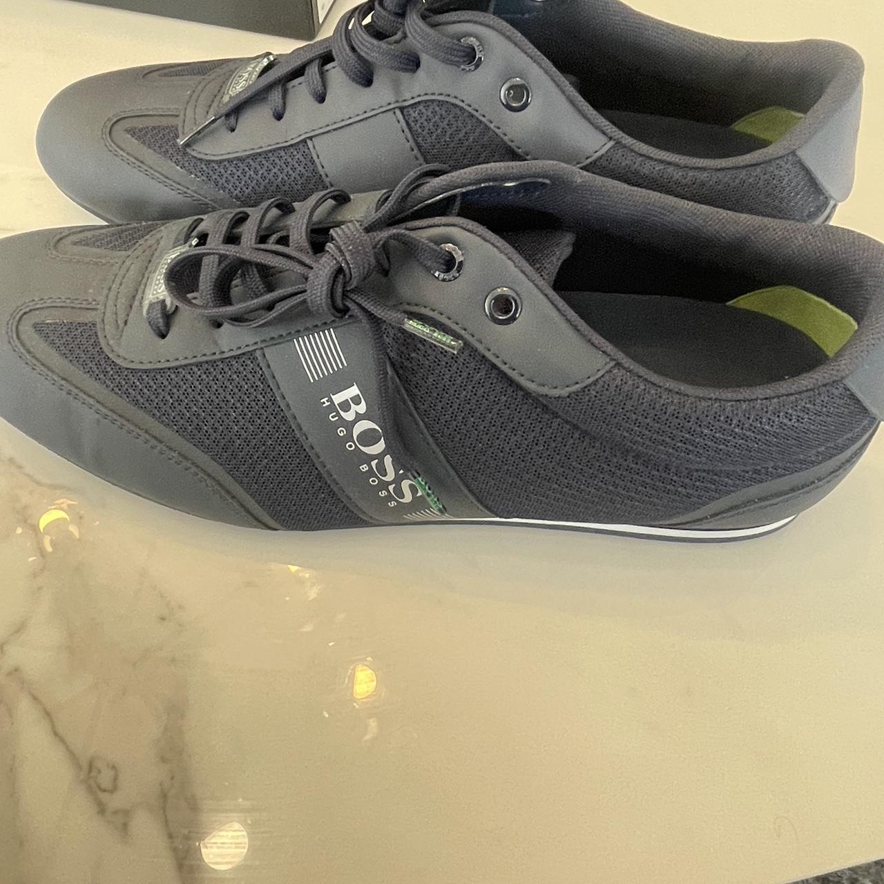 Hugo Boss Lighter Low Dark Blue Trainers - Depop