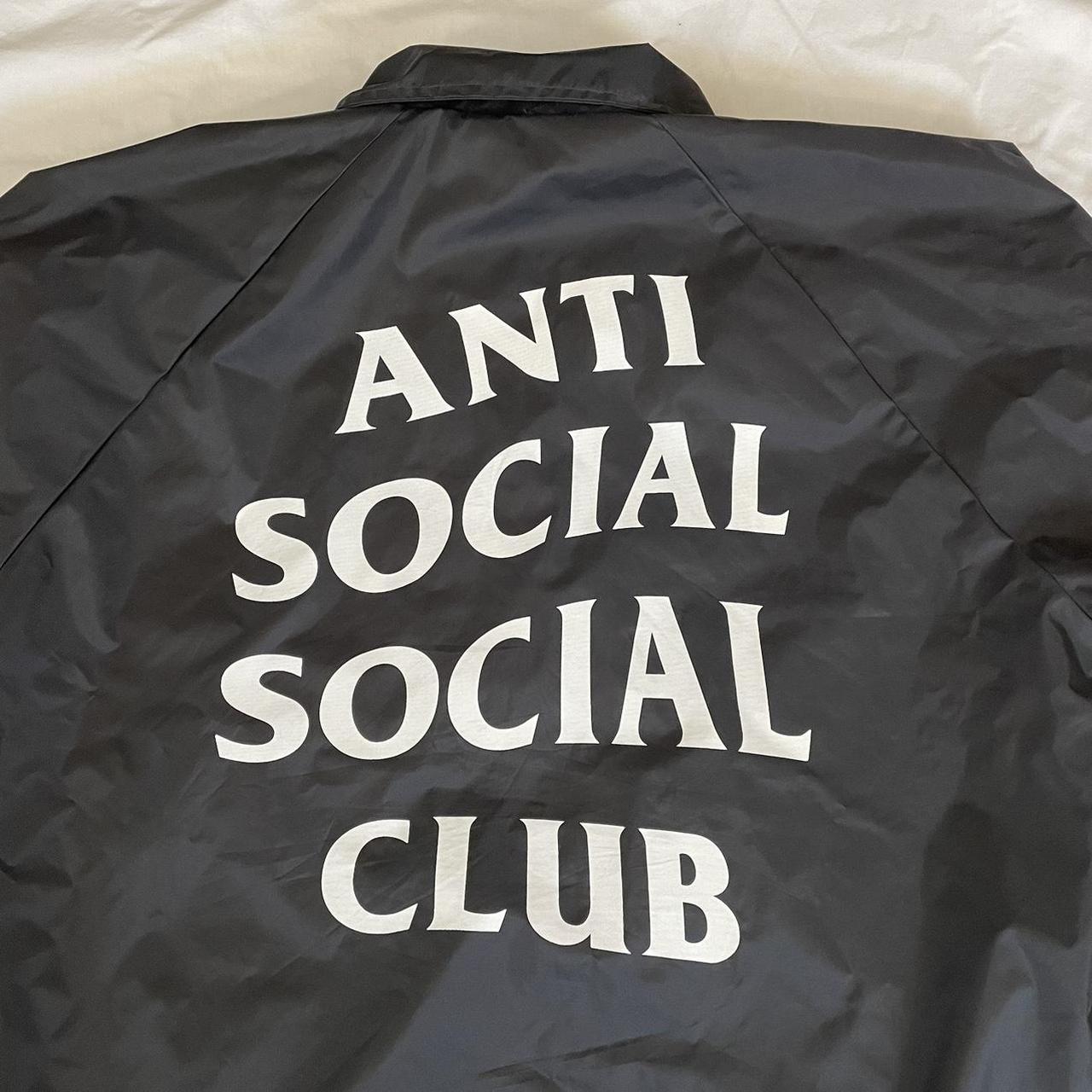 Anti Social Social Club Men's Black and White Jacket | Depop