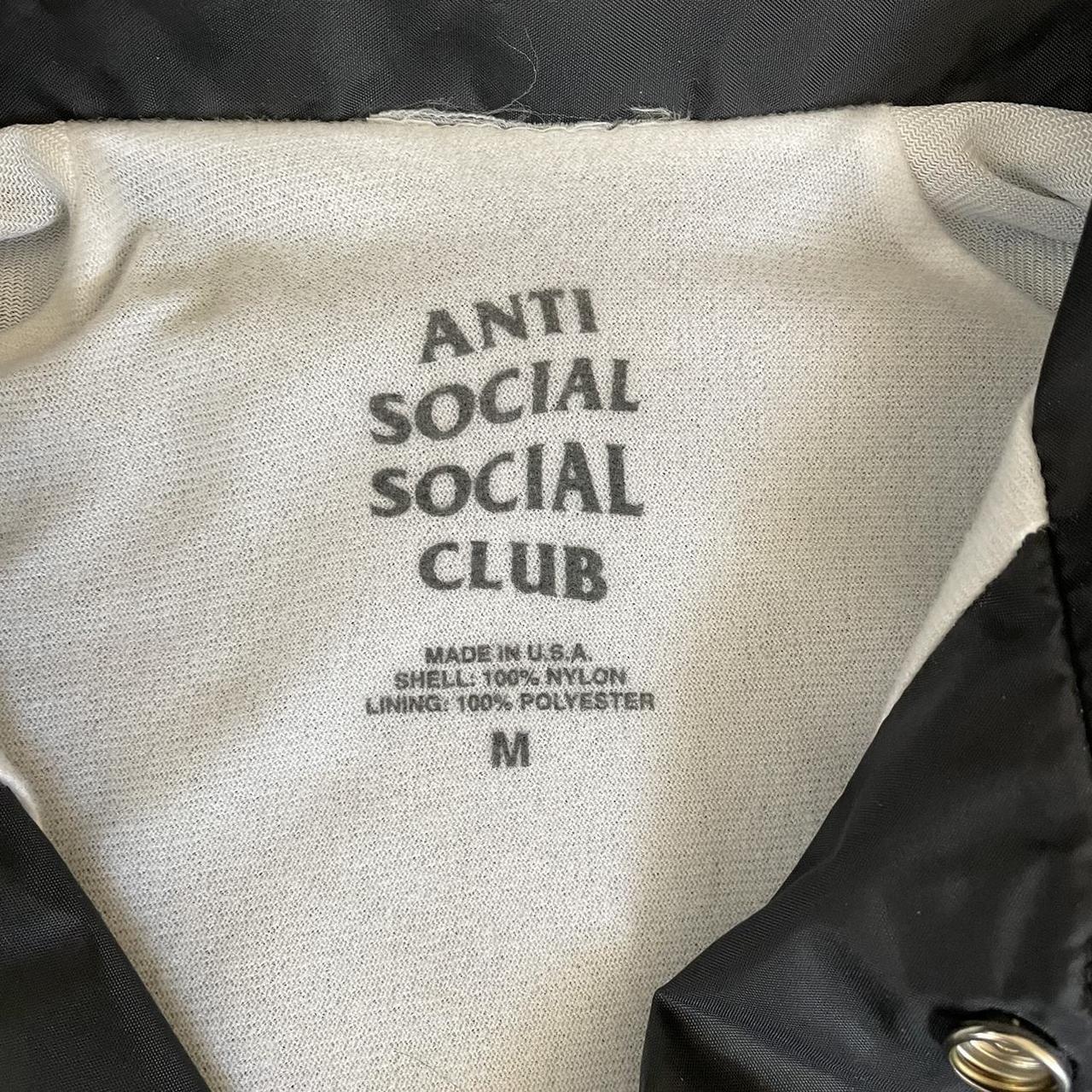 Anti Social Social Club Men's Black and White Jacket | Depop