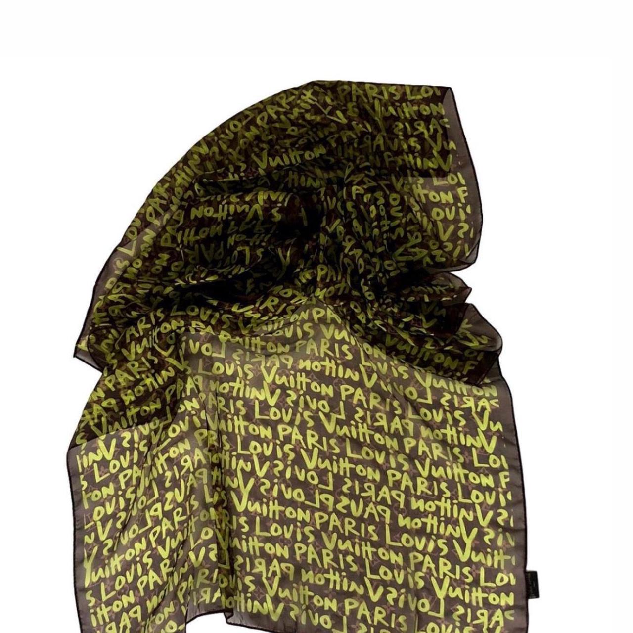 Louis Vuitton Stephen Sprouts Scarf Mint Condition... - Depop